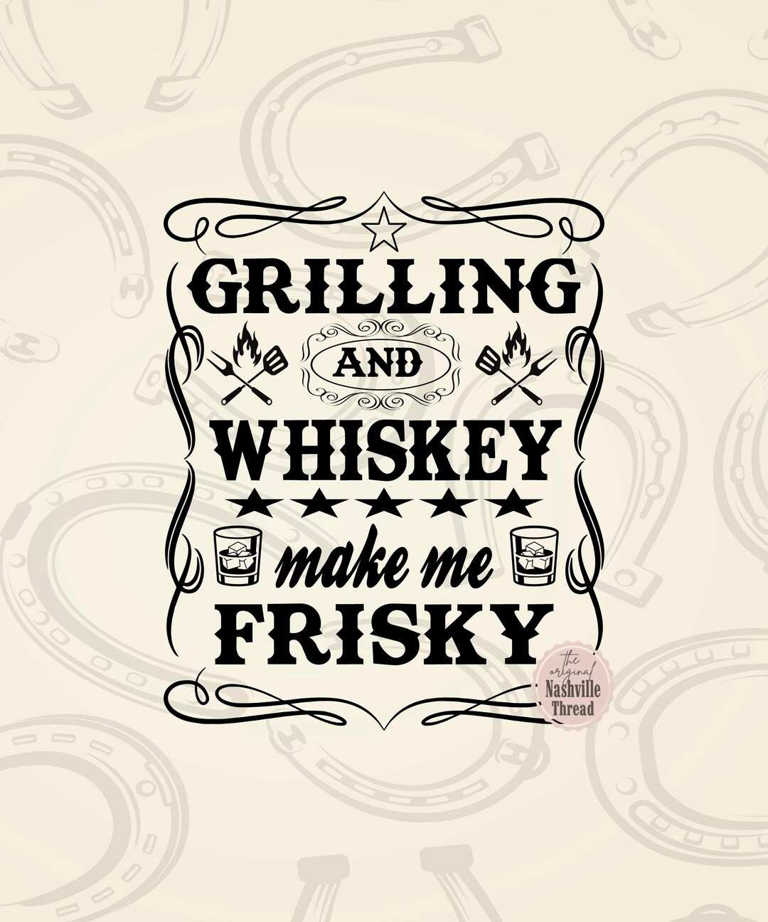 Grilling and Whiskey Frisky PNG, Western Design (digital Download) - Etsy