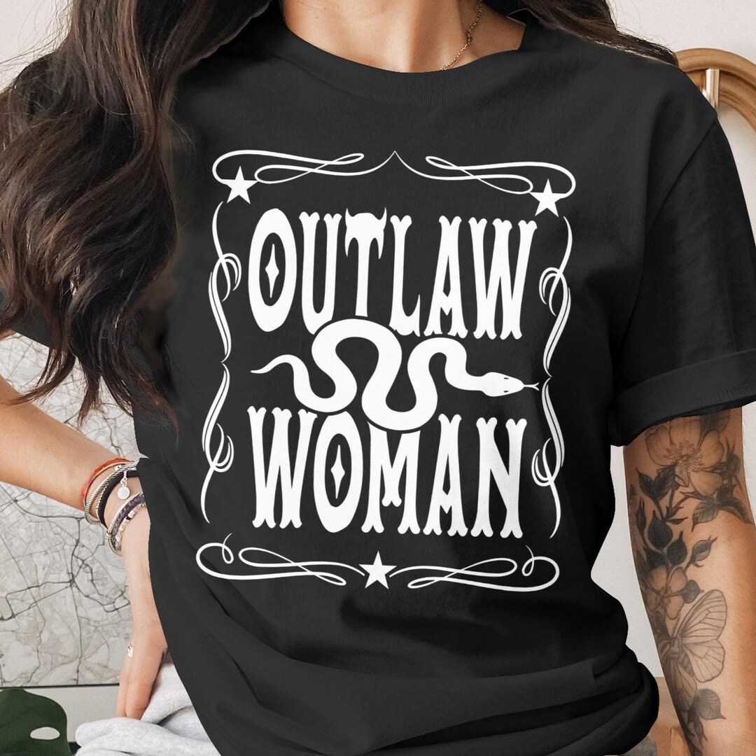 Outlaw Woman, Trendy Western Whiskey Theme Cowgirl Shirt - Etsy