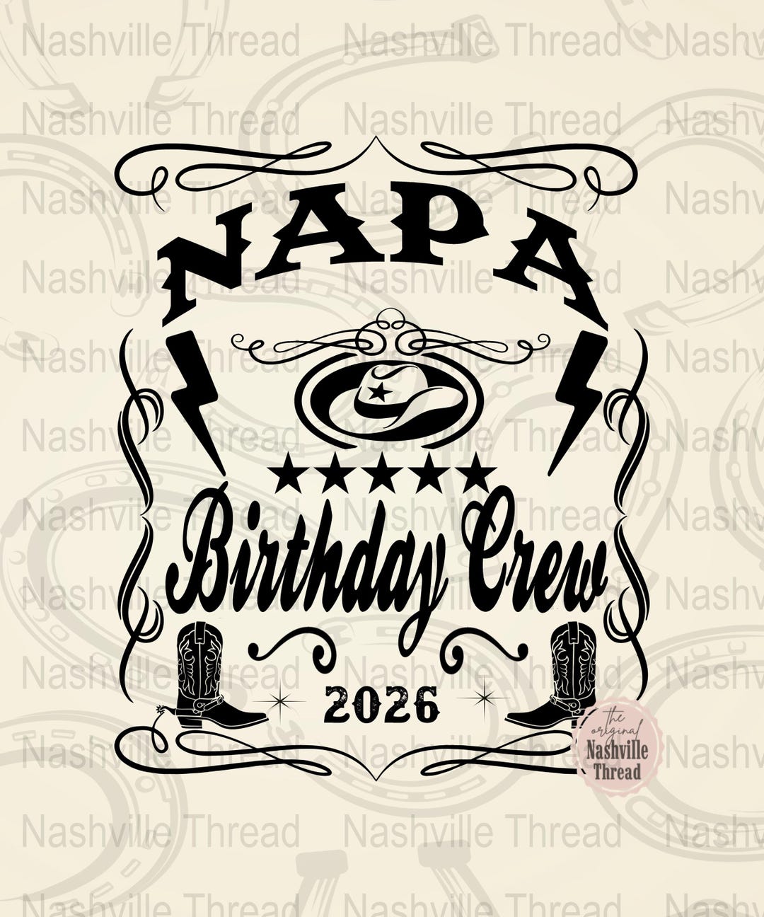 Napa Birthday Crew, Napa PNG, temática de whisky, rodeo retro, estilo ...