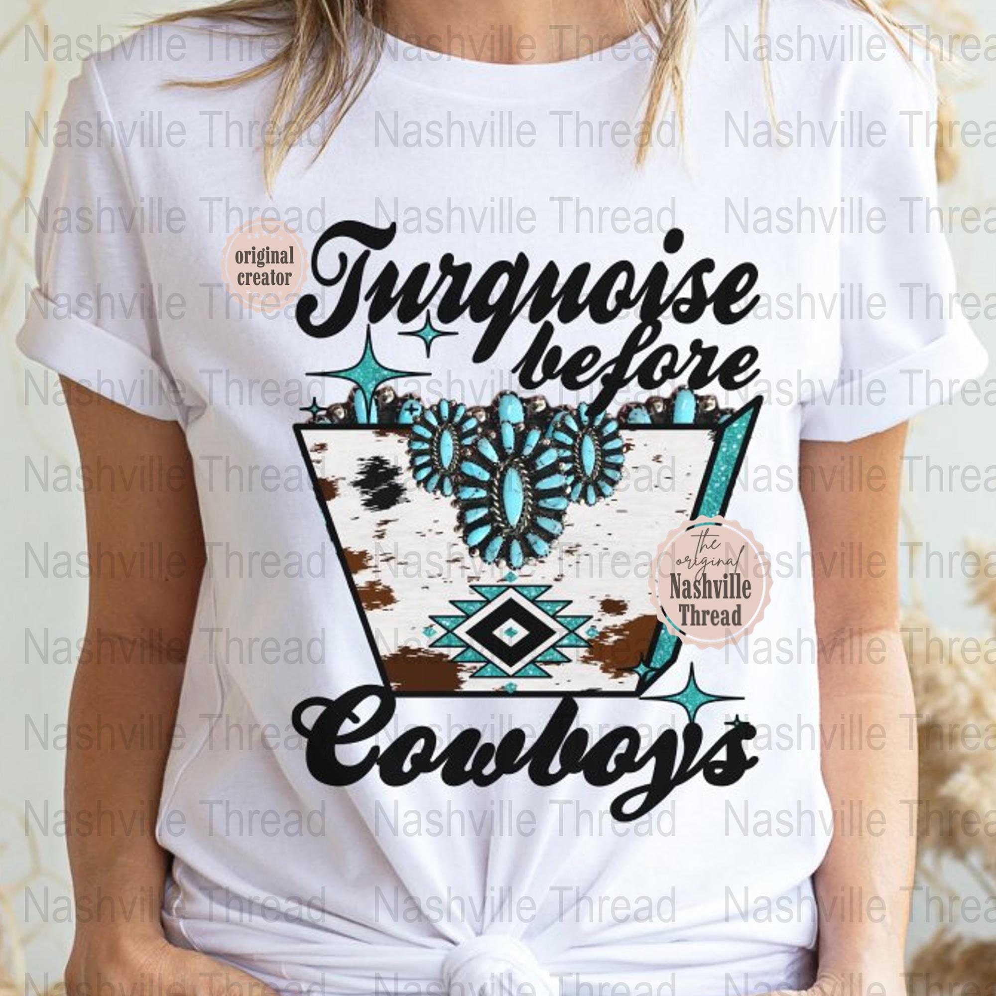 Turquoise Before Cowboys, Western Turquoise Jewelry PNG, Retro Cowgirl ...