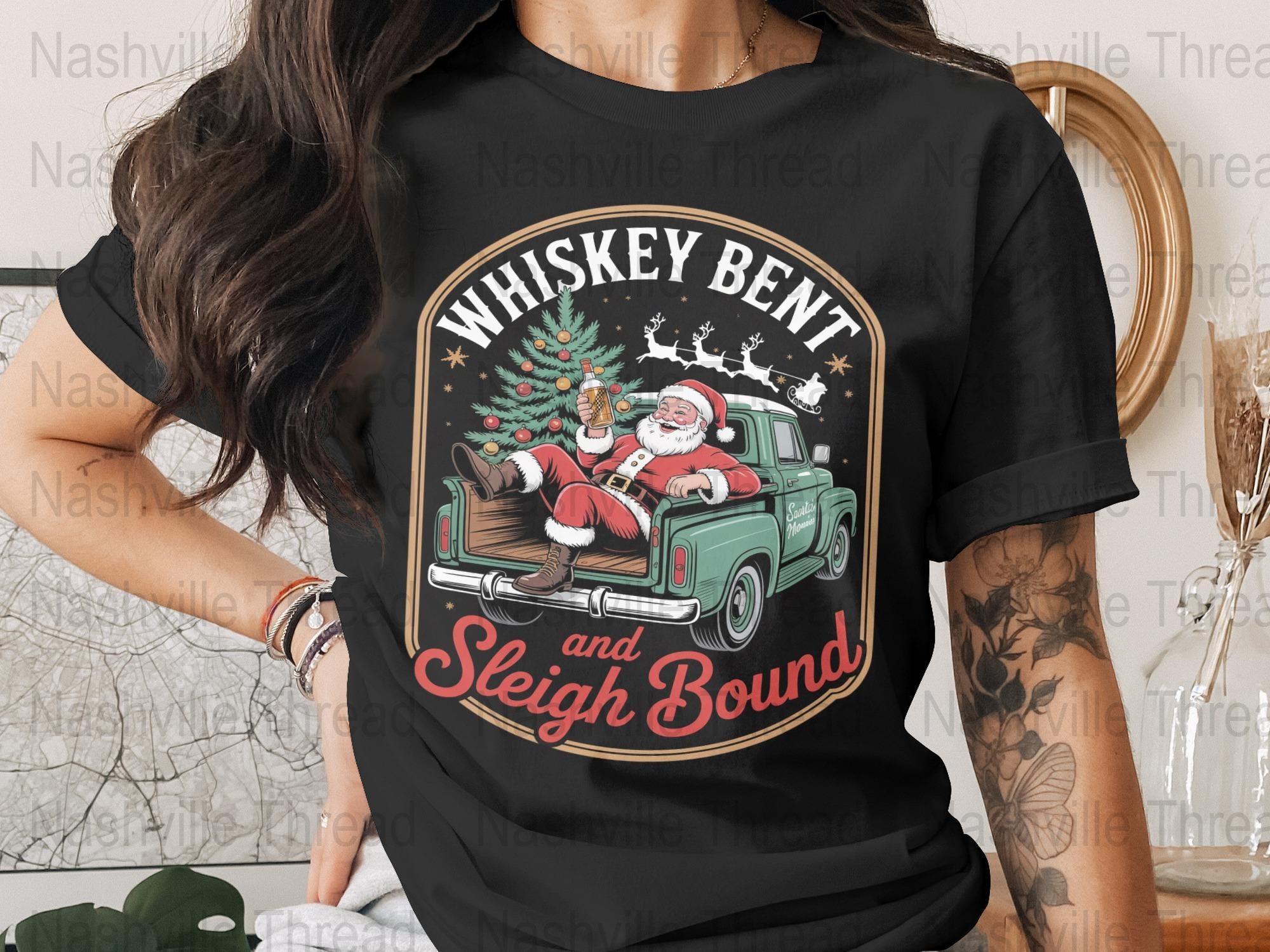 Whiskey Bent and Sleigh Bound PNG, Whiskey Png, Western Sublimation ...