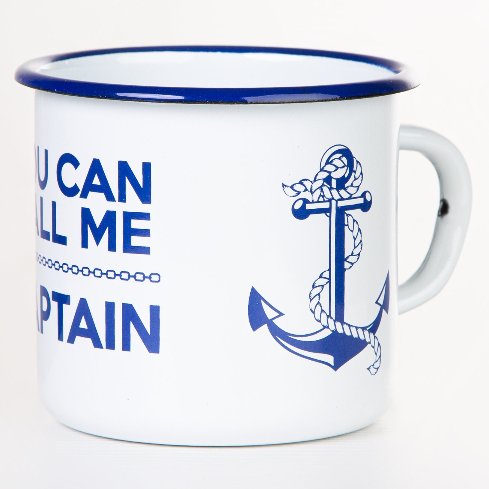 Enamel You Can Call Me Captain Robust Cup With Maritime - Etsy UK