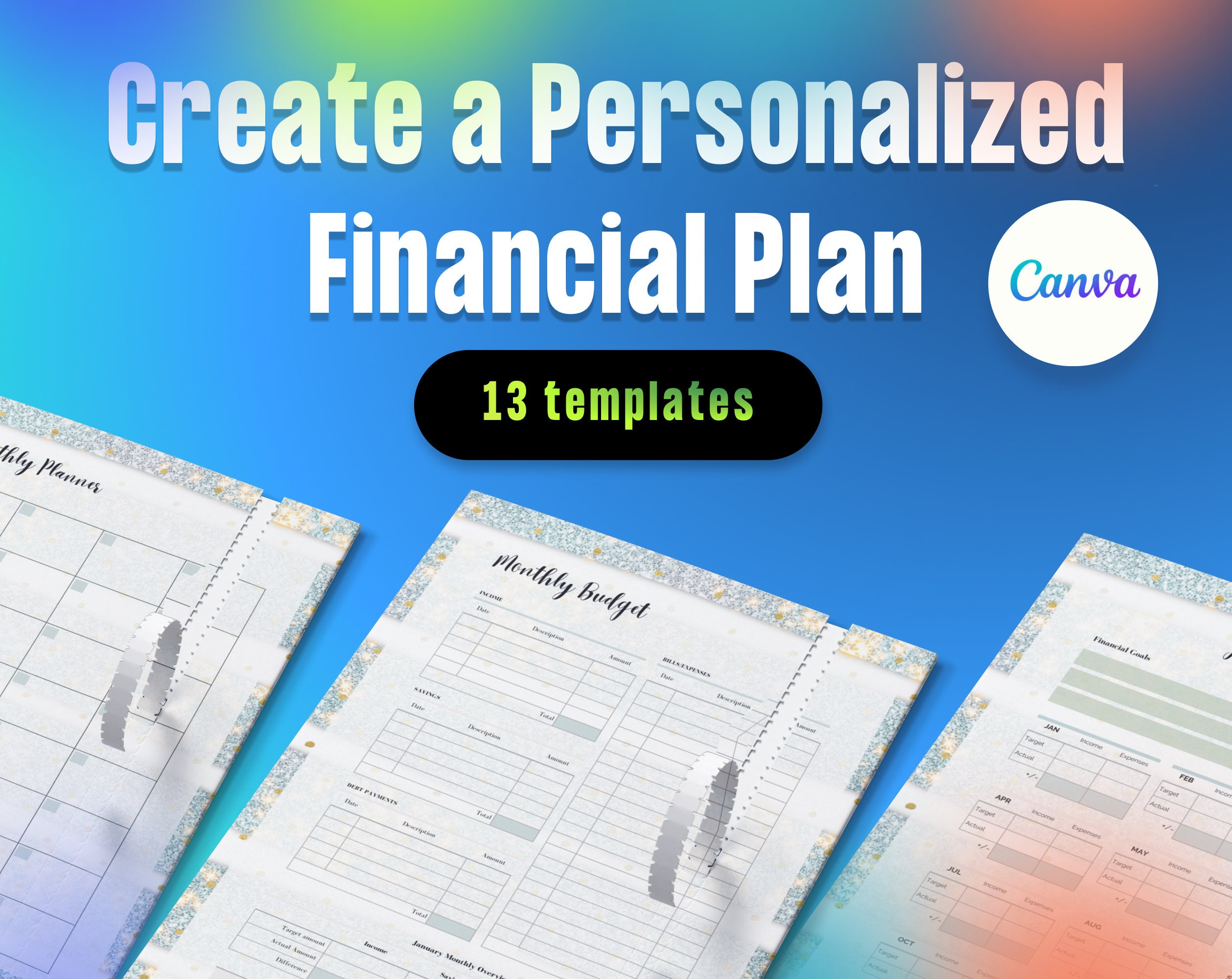 Editable Budget Canva Planner Templates: Create a Personalized - Etsy