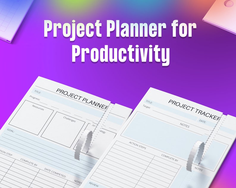 Customizable Canva Project Planner for Productivity and Organization - Etsy