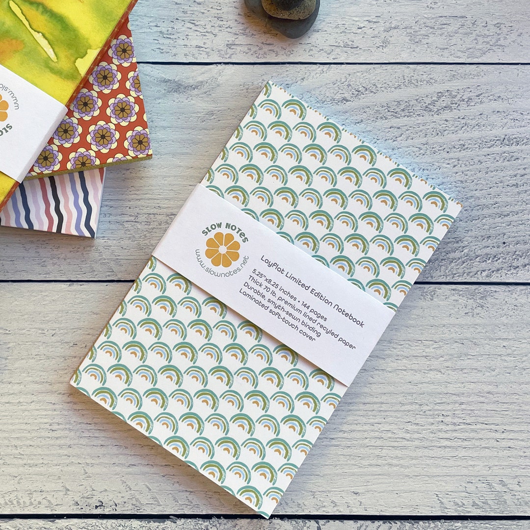 Rainbow Lay-flat Journal - Colorful Notebook for Writing and Drawing ...