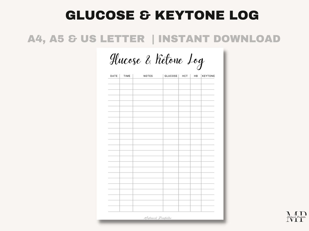 Glucose & (keto) Ketone Tracker | Type 1 or 2 Diabetes Tracker | Blood ...