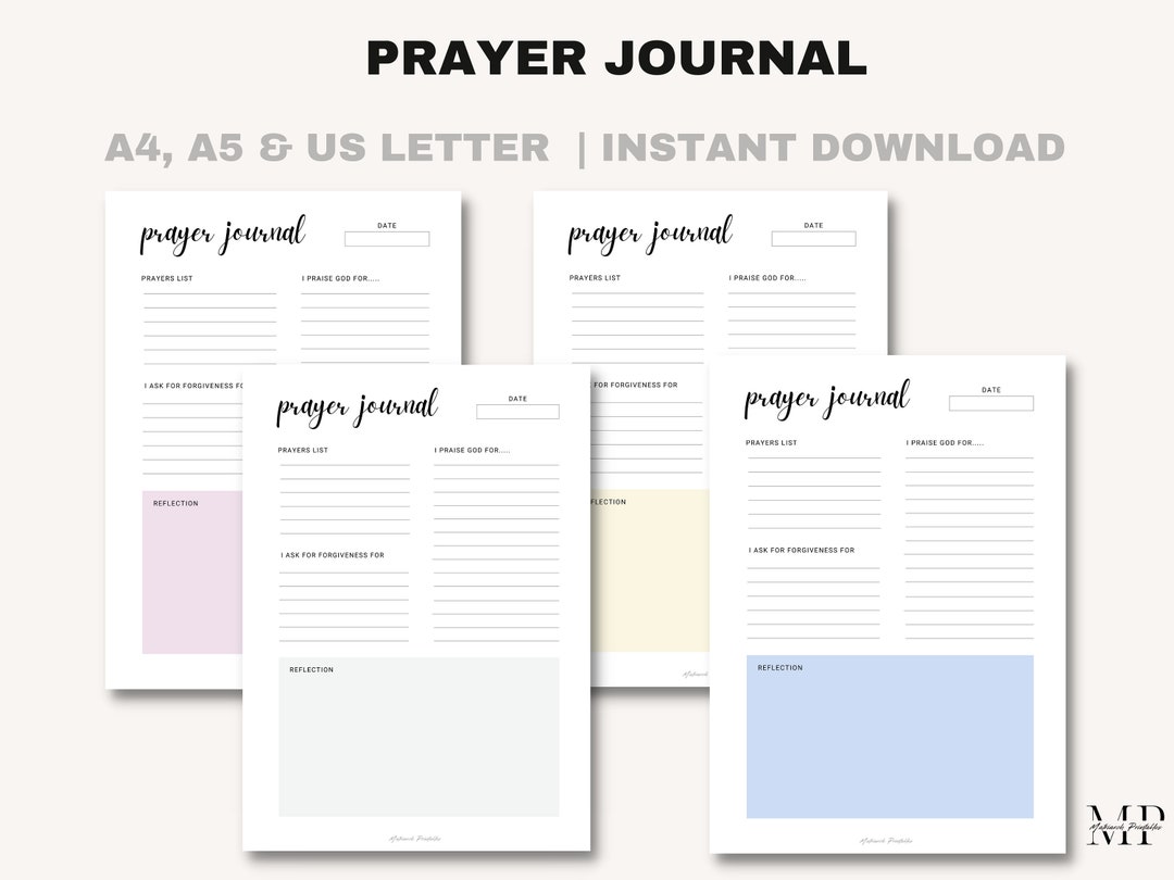 Prayer Journal Printable | Christian Faith Log (PDF Download) - Etsy