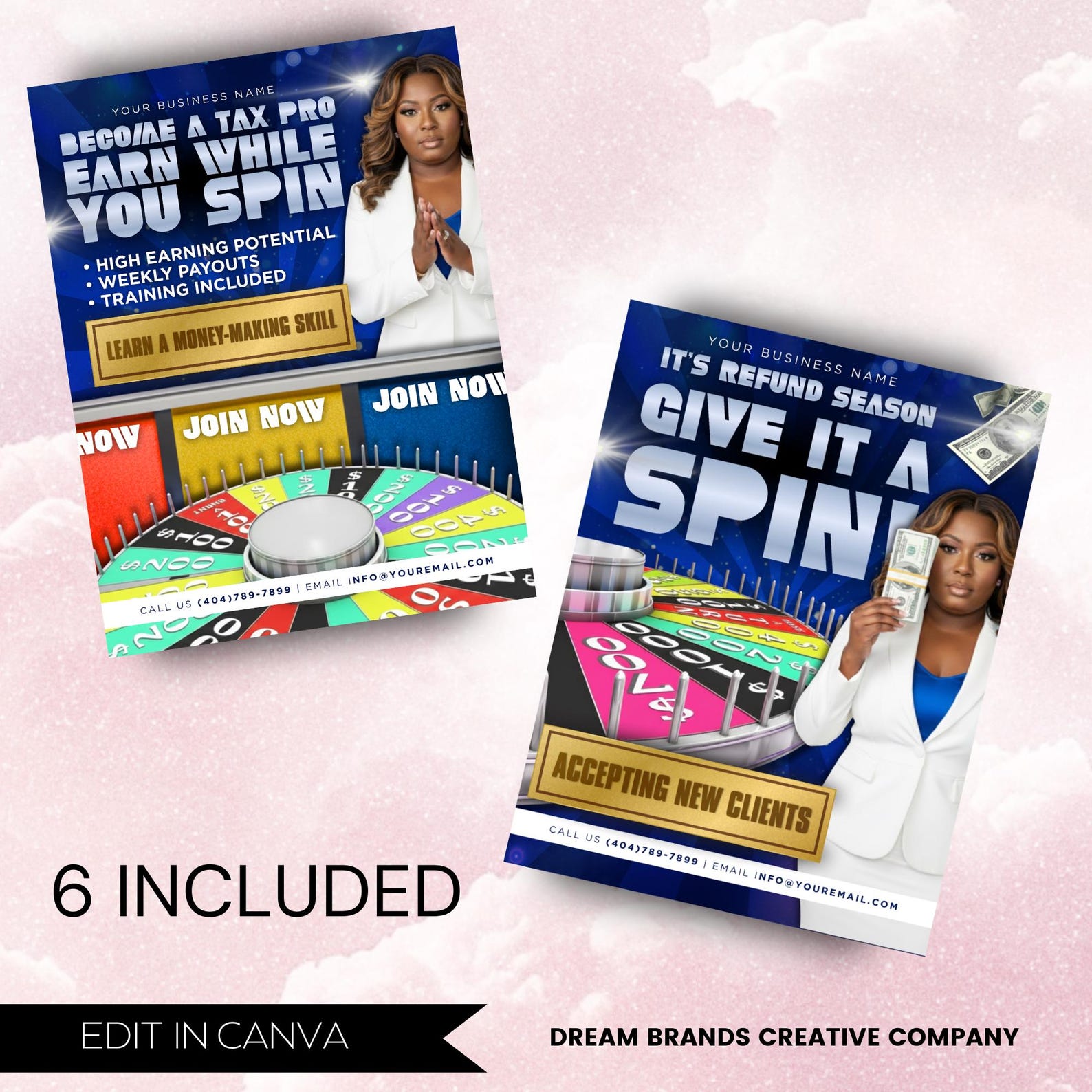 6 Fully Editable Tax Prep Service Flyers, 2026 Tax Season Flyers ...
