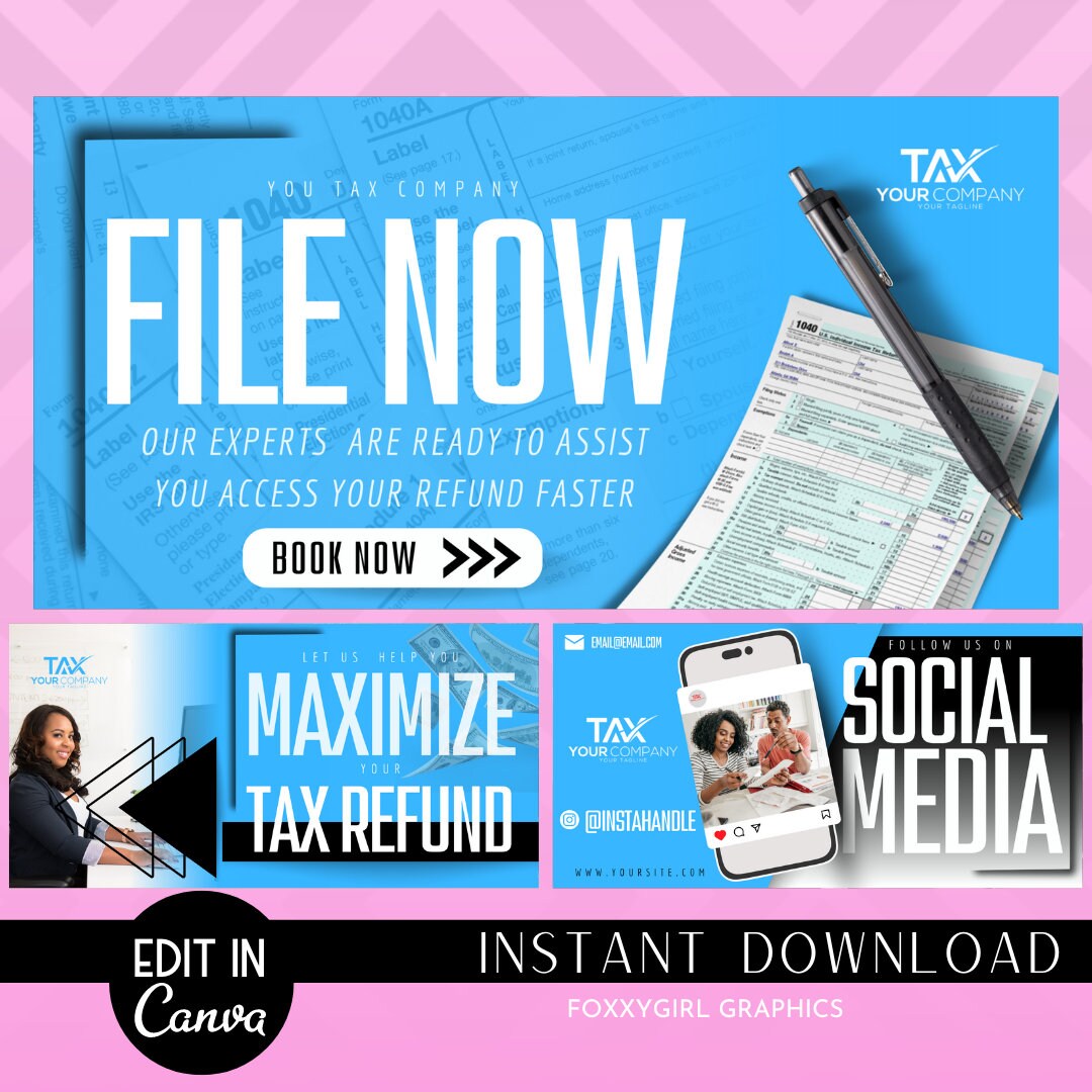 DIY Web Banner Tax Preparation Tax Agent , Shopify Website Banner ...