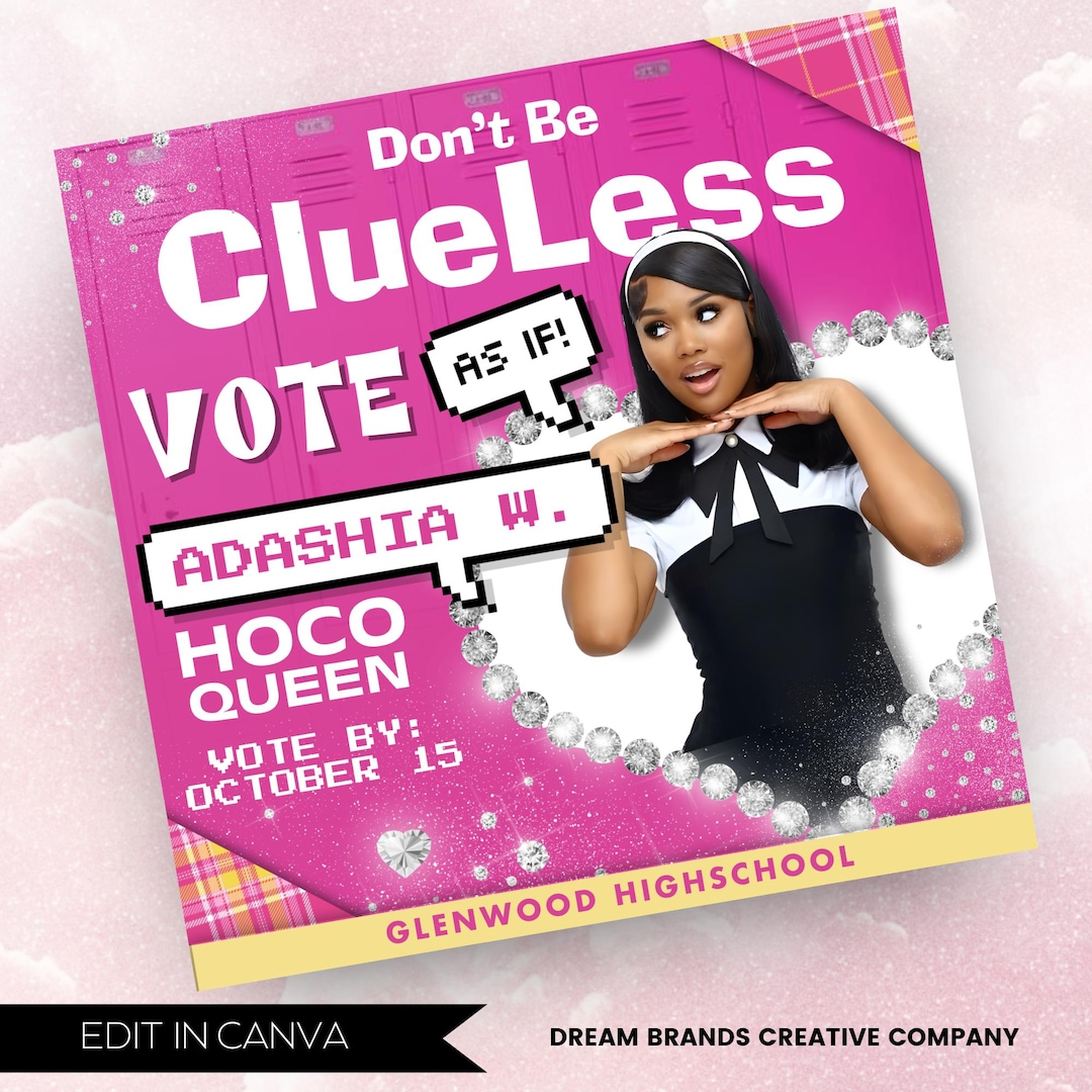 Homecoming Queen Flyer | HOCO Flyer | Homecoming Campaign Flyer | Vote ...