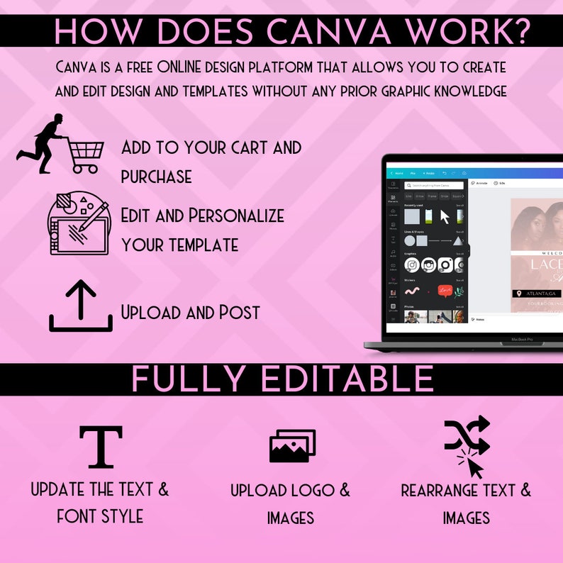 DIY Text-based Logo Template Premade Canva Logo Design - Etsy