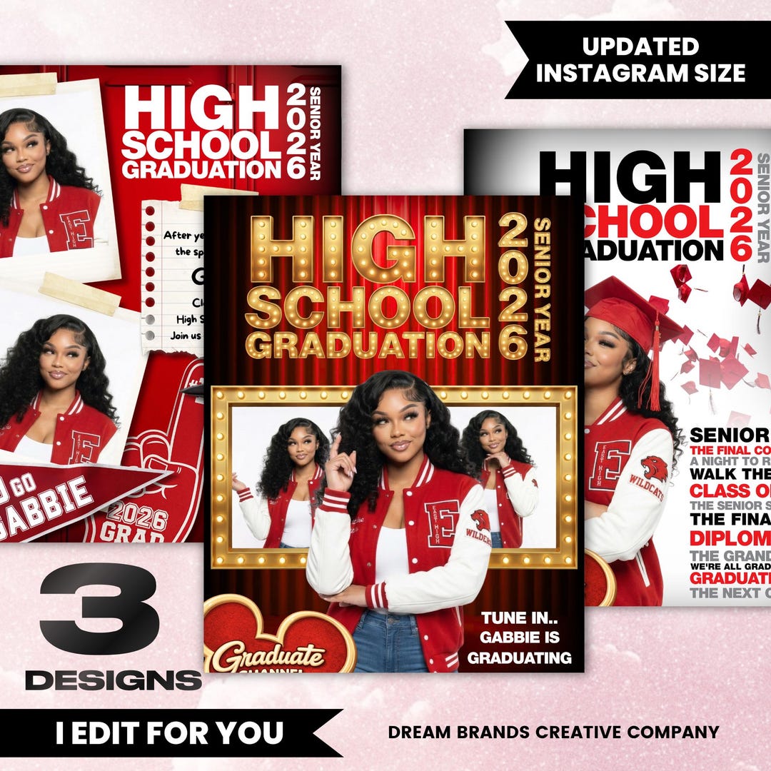 Highschool Musical Inspired Grad Announcement, Custom Graduation Flyer ...