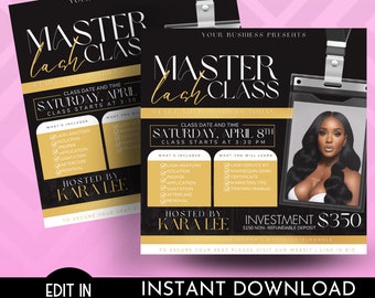 Class Flyer, Course Flyer, Luxury DIY Social Media Flyer, Master Class ...