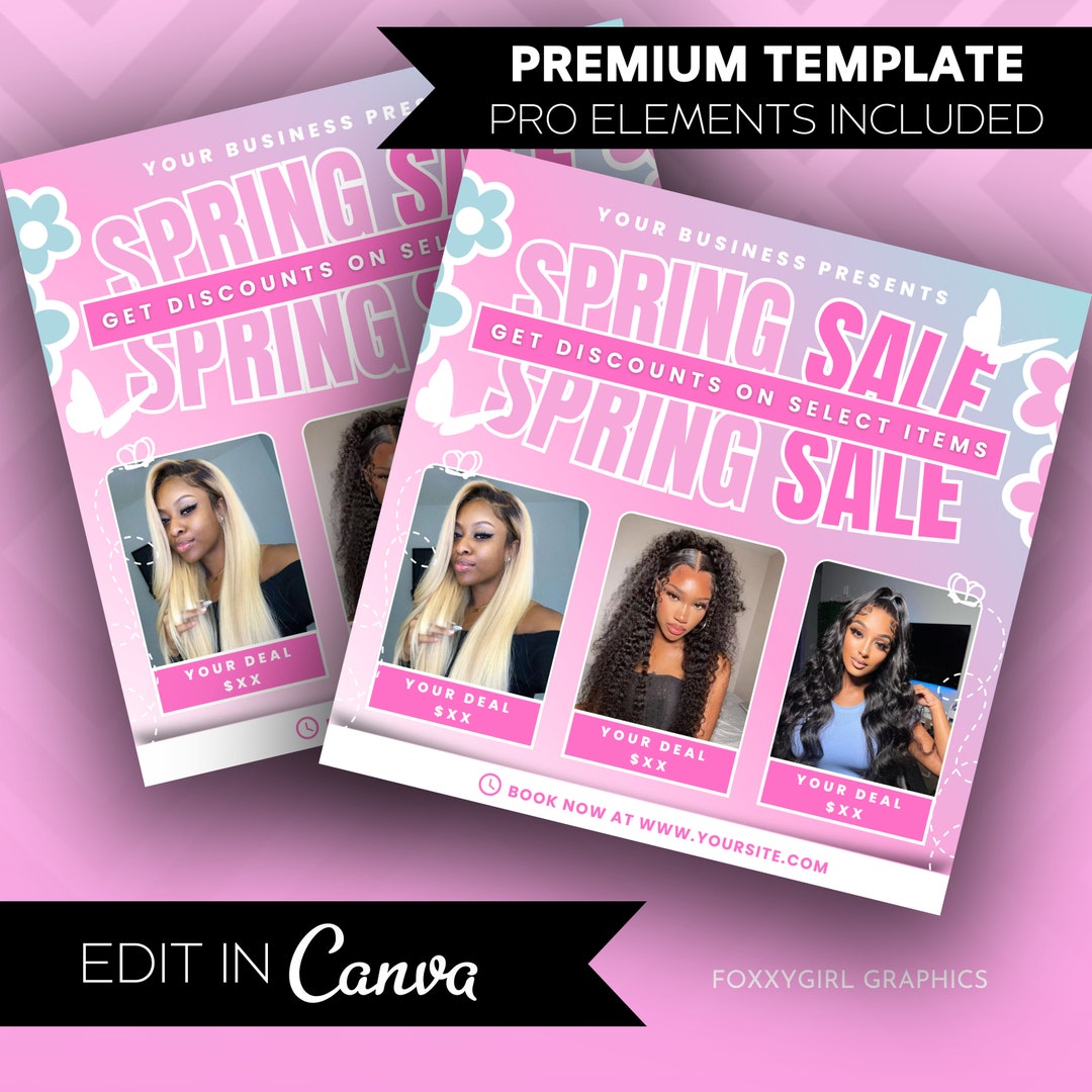 Spring Special Sale Flyer, Spring Flash Sale, Spring Break Deal, Spring ...