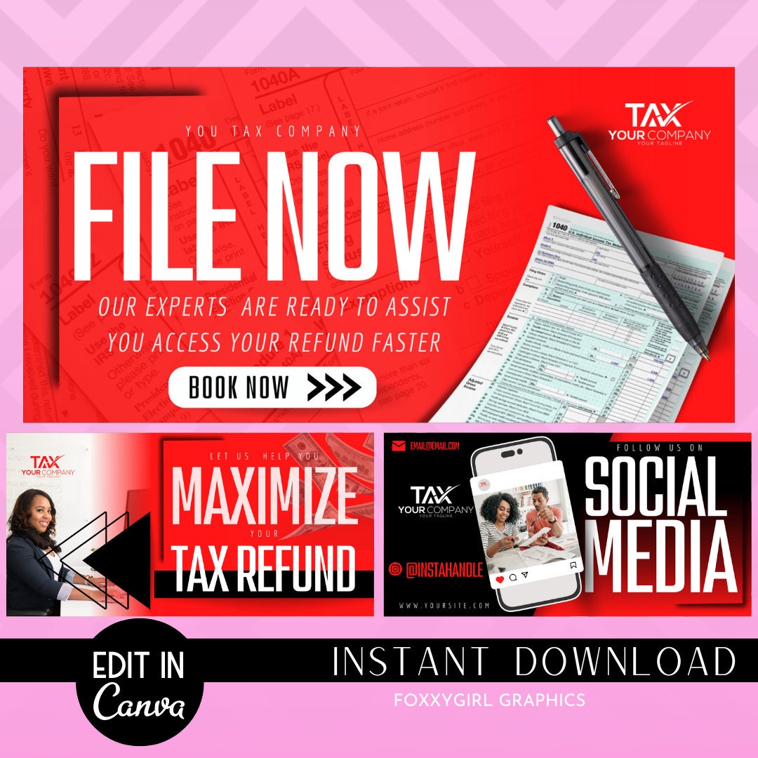 DIY Web Banner Tax Preparation Tax Agent , Shopify Website Banner ...