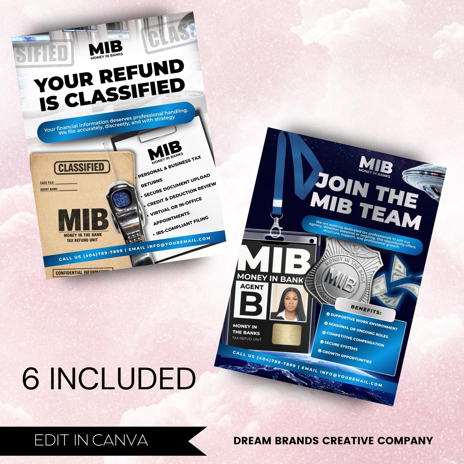 6 Fully Editable Tax Prep Service Flyers, 2026 Tax Season Flyers ...