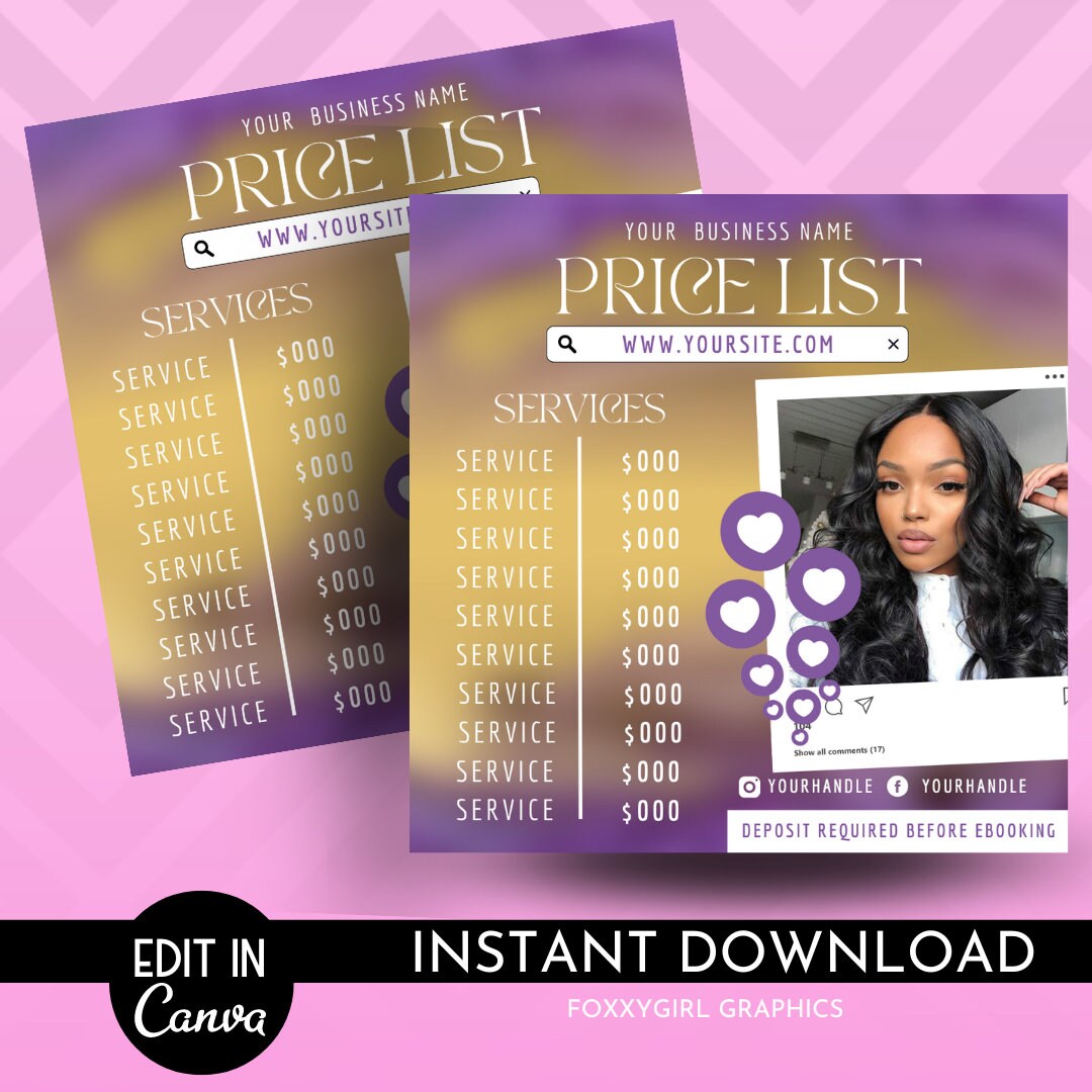 Price List Template Price List Flyer Service Flyer Lash Price List price-list-template-price-list-flyer-service-flyer-lash-price-list
