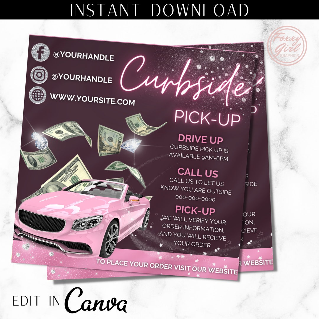CURBSIDE PICK UP Flyer, Store Shop Flyer, Sale Flyer, Instagram Flyer ...