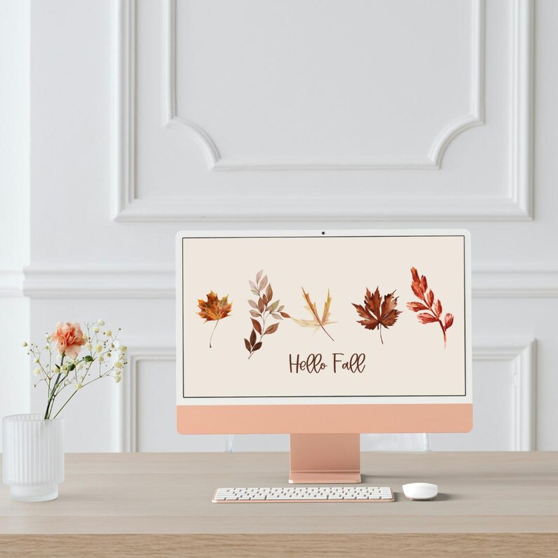 Hello Fall HD Wallpaper. Beautiful Fall Leaves Design for Mac and Pc ...