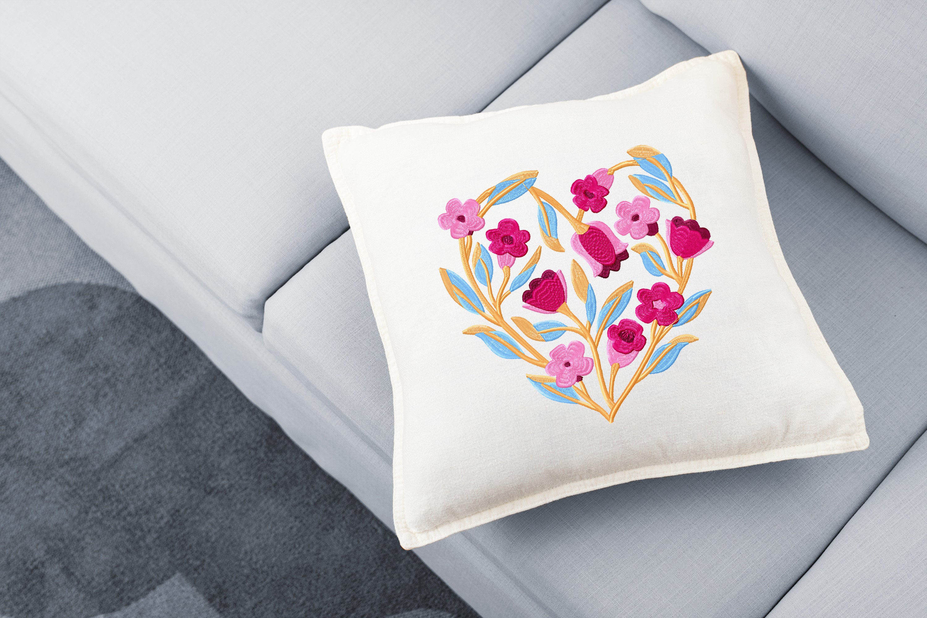 Floral Machine Embroidery Design - Digitized Flower Embroidery - 6 ...
