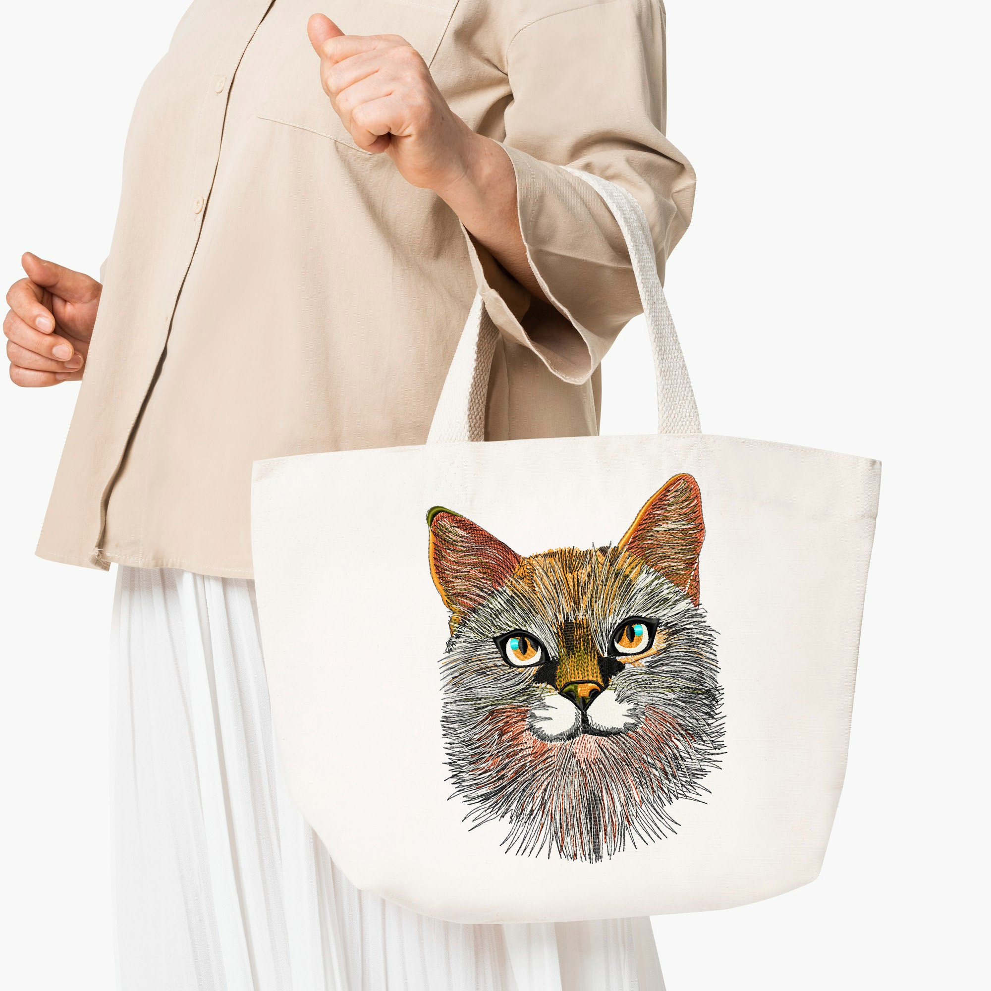 Realistic Cat Machine Embroidery Design - Animals Embroidery Design ...