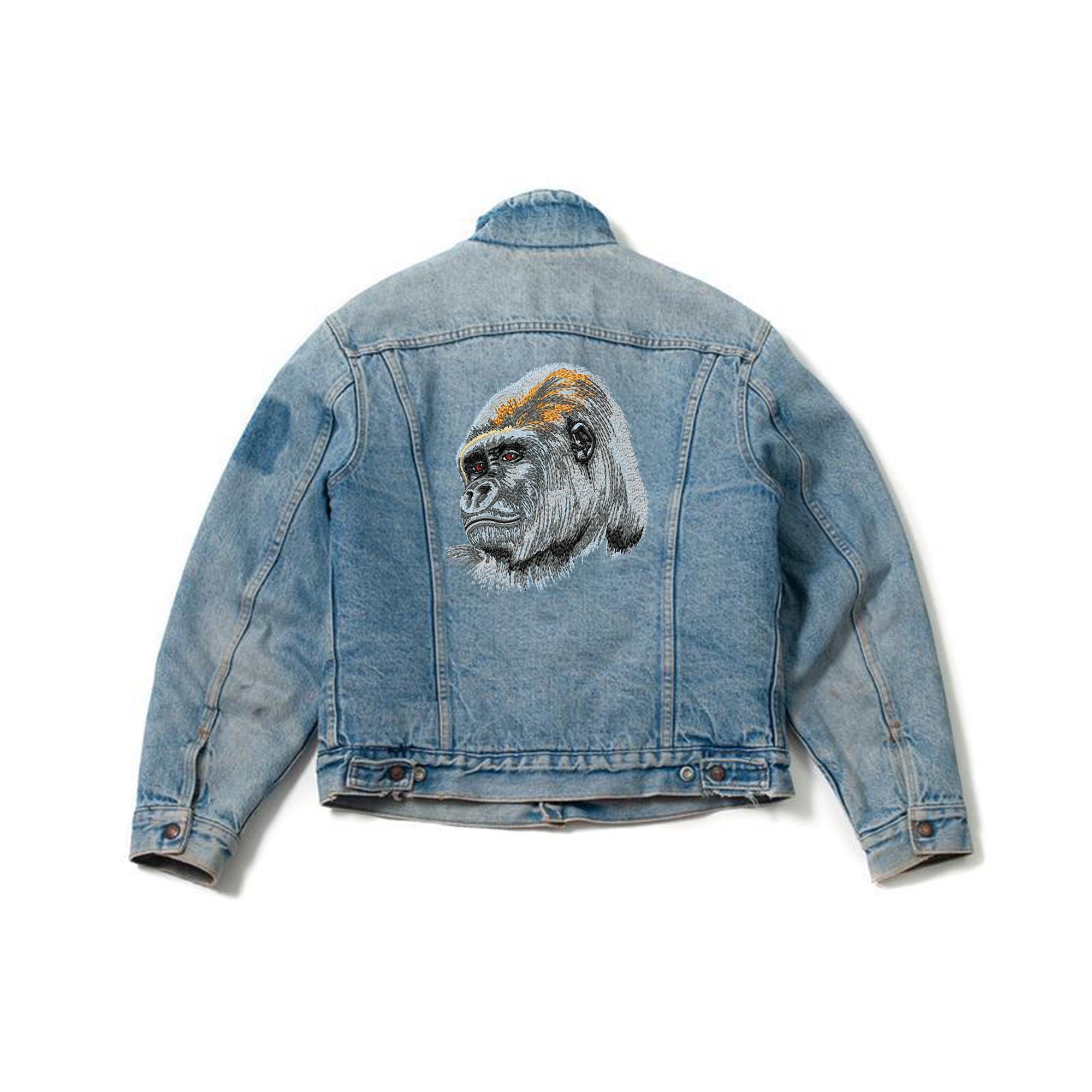 Realistic Gorilla Embroidery Design Wild Animal Face Monkey Head Ape ...