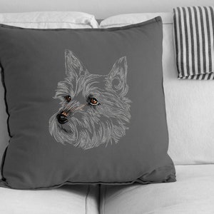 Cute Terrier Machine Embroidery Design - Dog Embroidery File - 5 Sizes ...