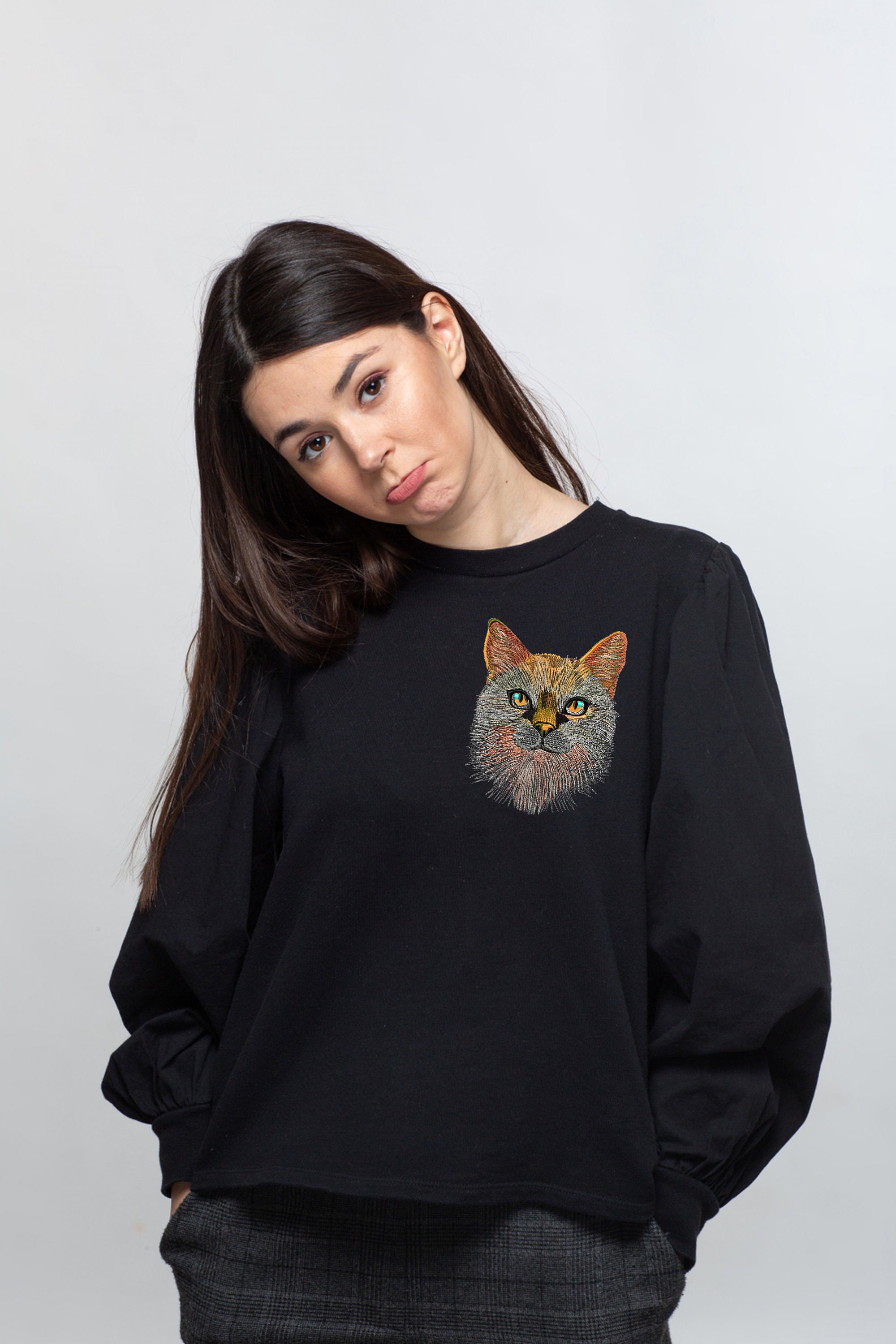Realistic Cat Machine Embroidery Design - Animals Embroidery Design ...