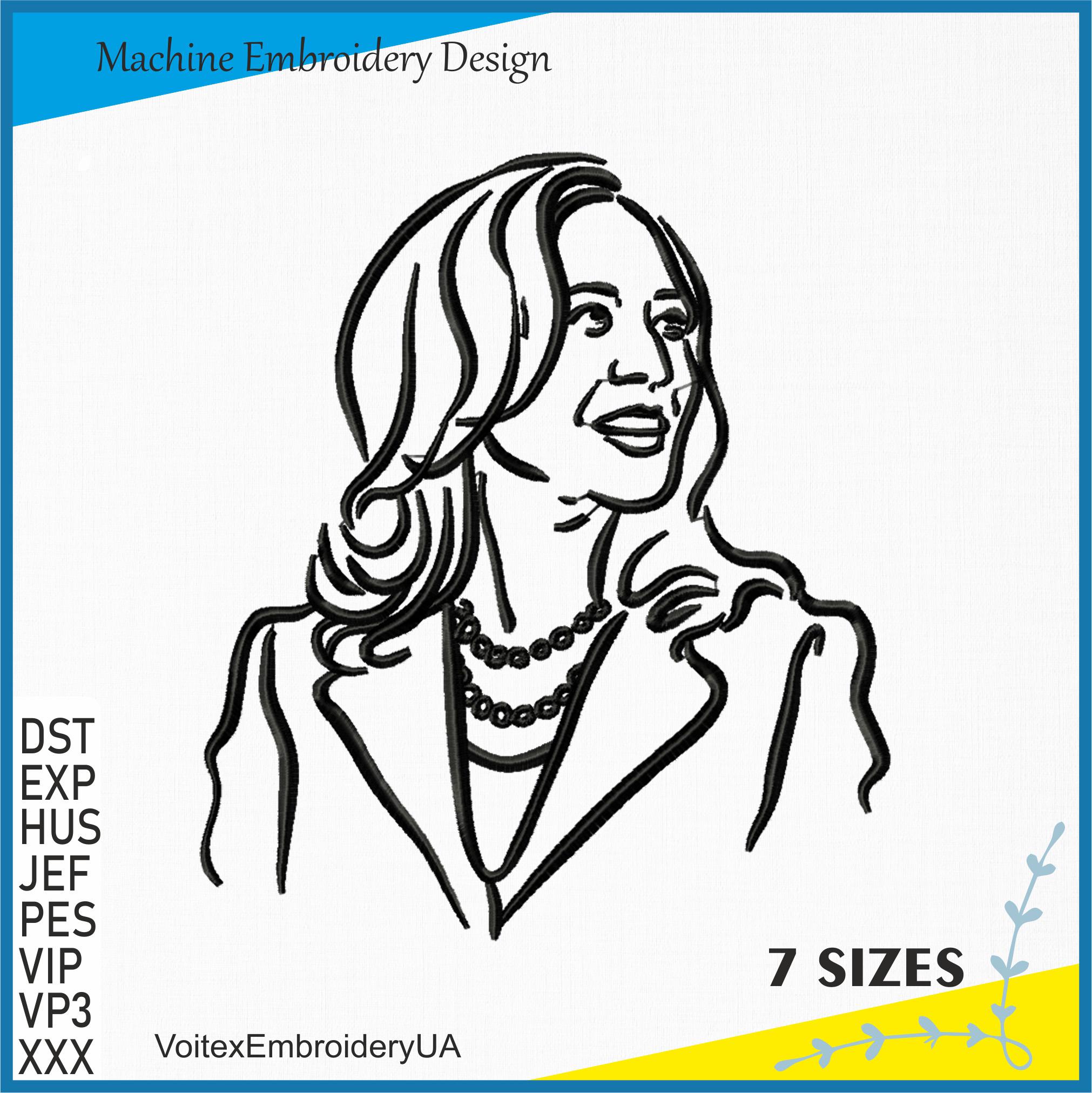 Kamala Harris Embroidery Design - 2024 Kamala Harris President Machine ...