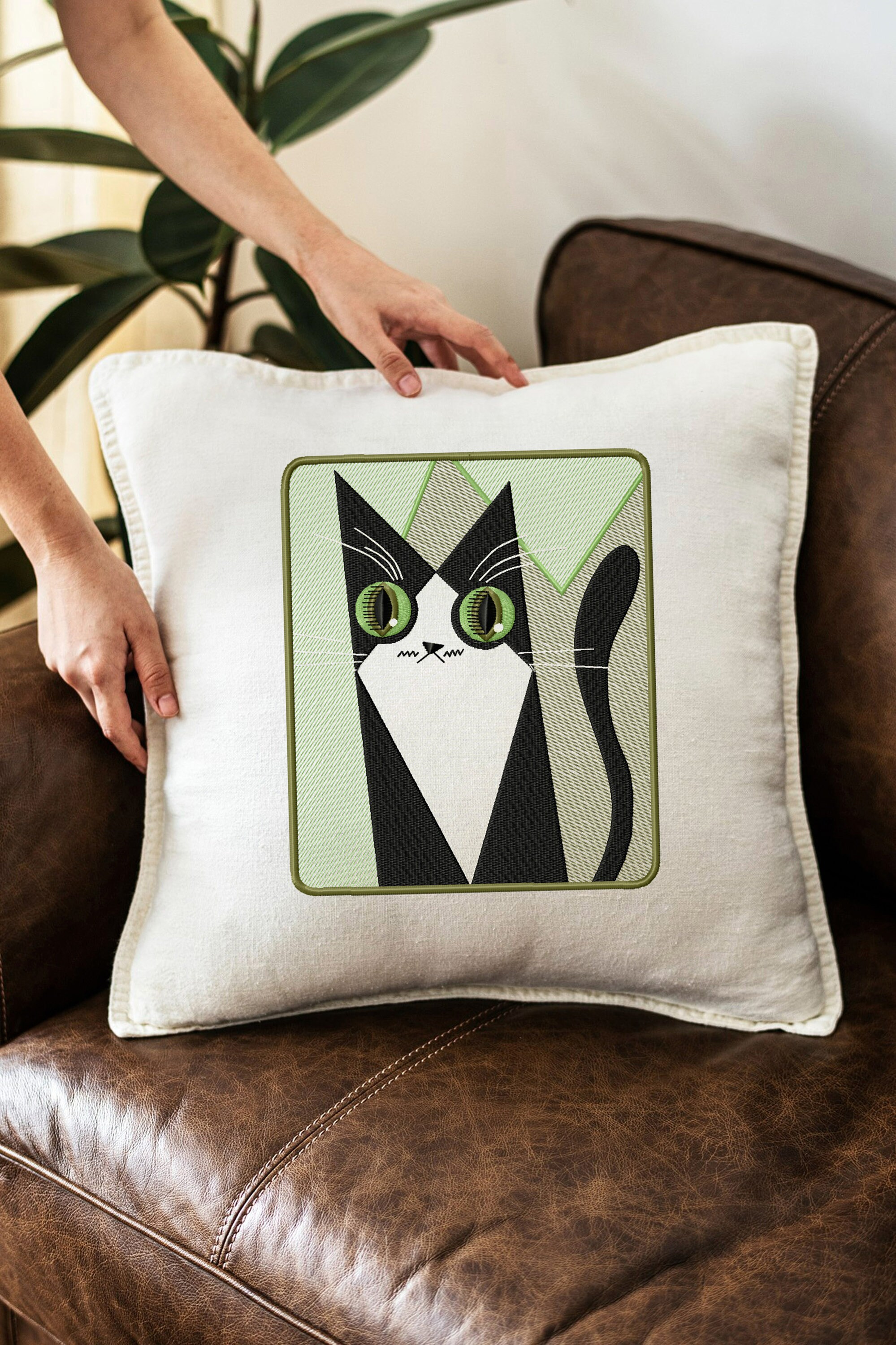 Cat Machine Embroidery Design, Animal Embroidery Design, Art Cat - Cat ...