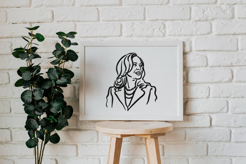 Kamala Harris Embroidery Design - 2024 Kamala Harris President Machine ...