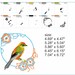 Bird Machine Embroidery Design Flower Embroidery Pattern Bird Flowers ...