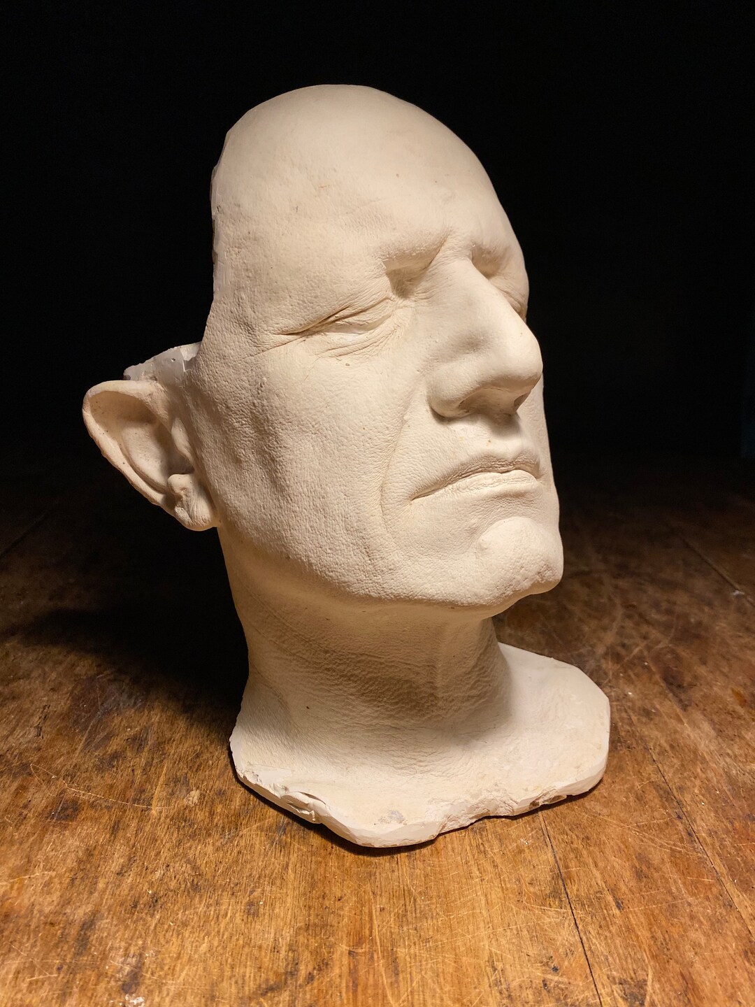 Life Plaster Face Cast of Steven Birkoff From Collection of Christopher ...