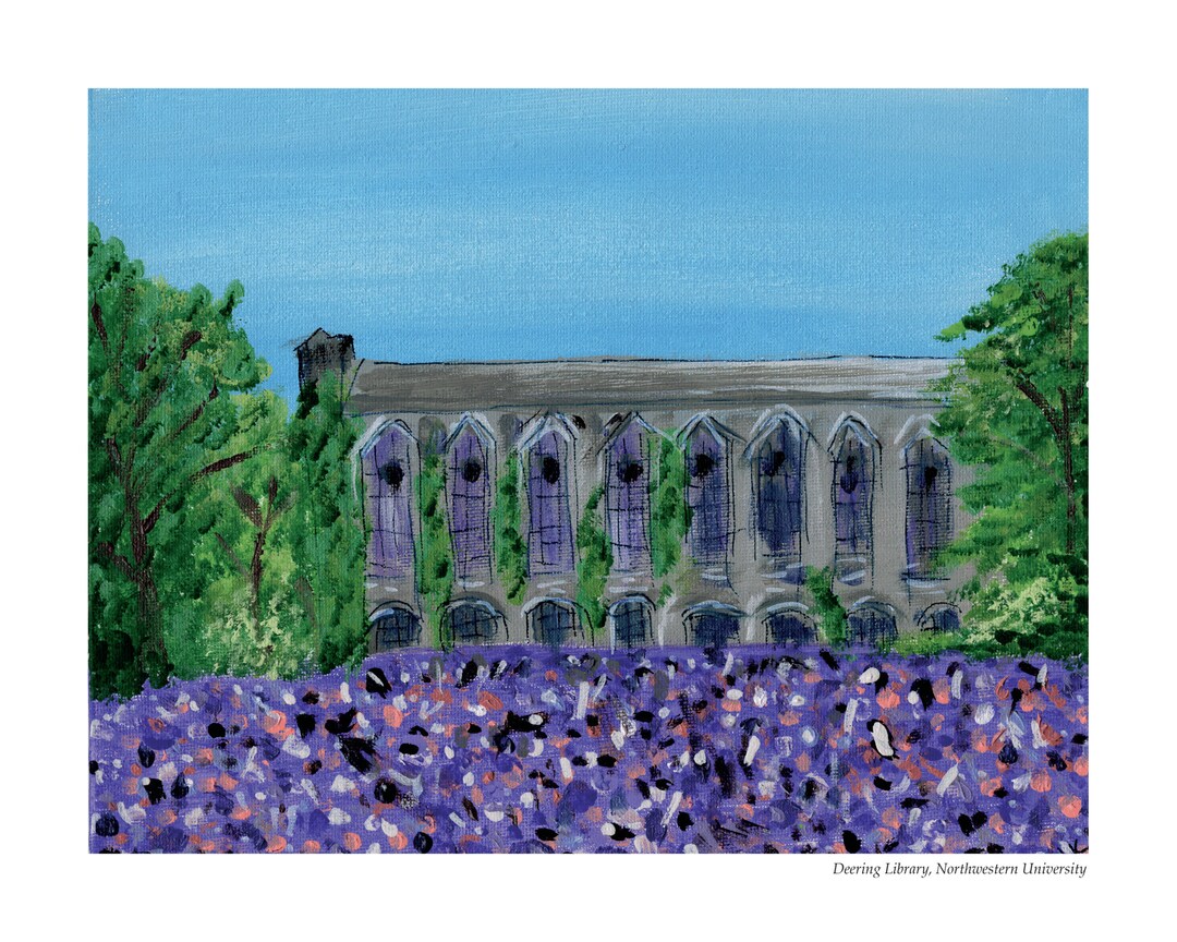 Northwestern Deering Library Art Print - Etsy
