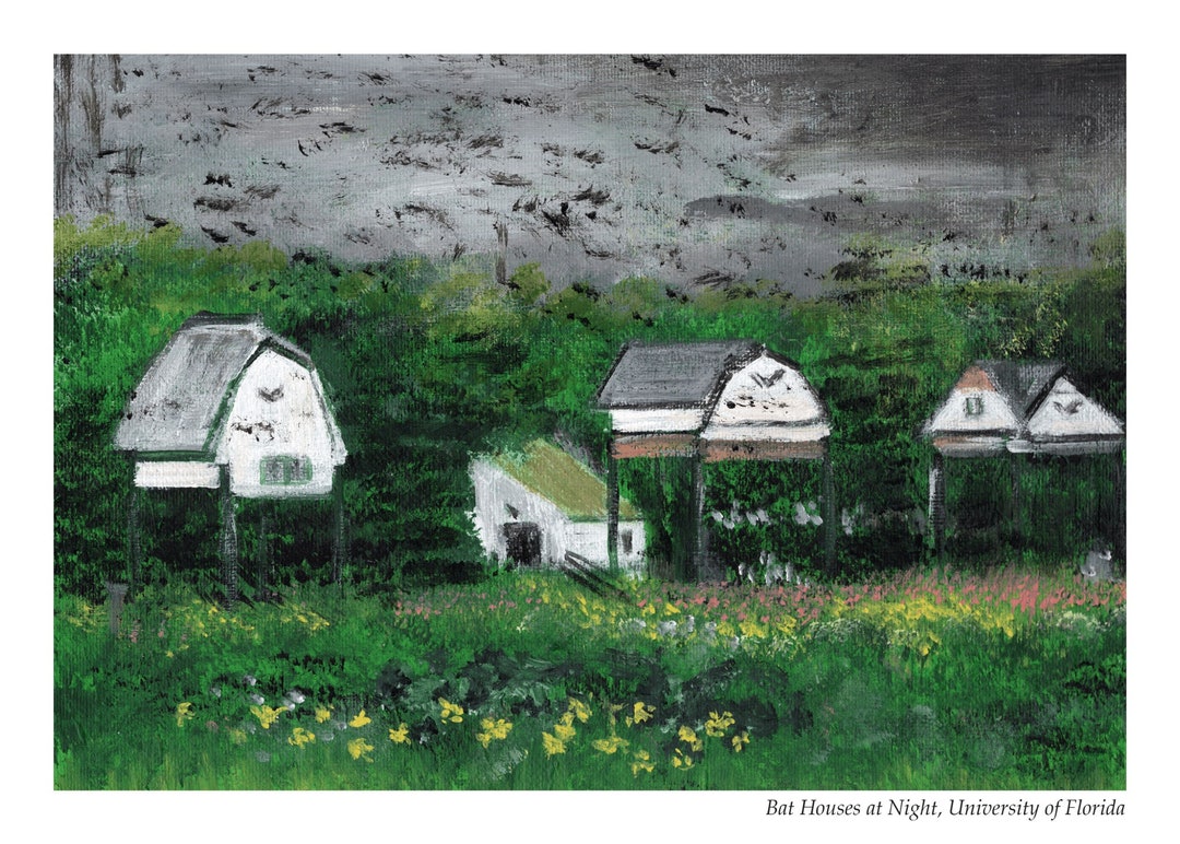 University of Florida Bat Houses Art Print - Etsy