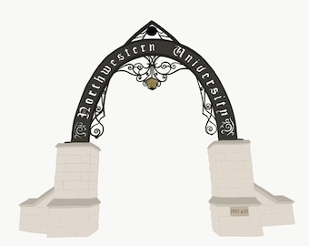 Northwestern University, Northestern Print, Weber Arch, Northwestern ...