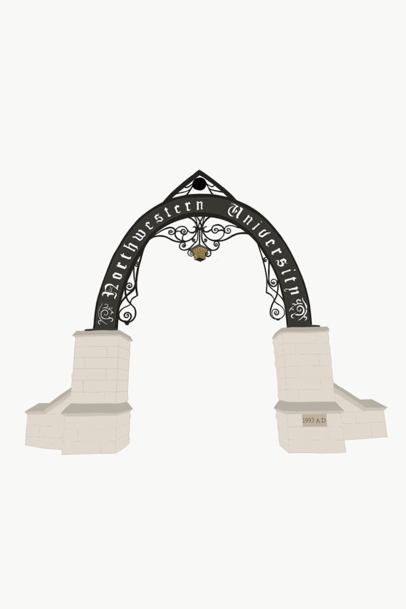Northwestern Weber Arch Art Print - Etsy