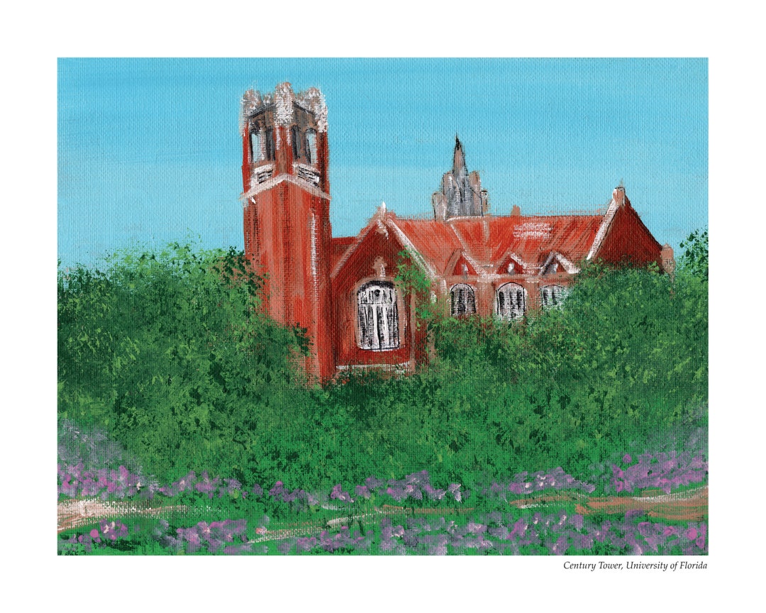 University of Florida Century Tower Art Print - Etsy