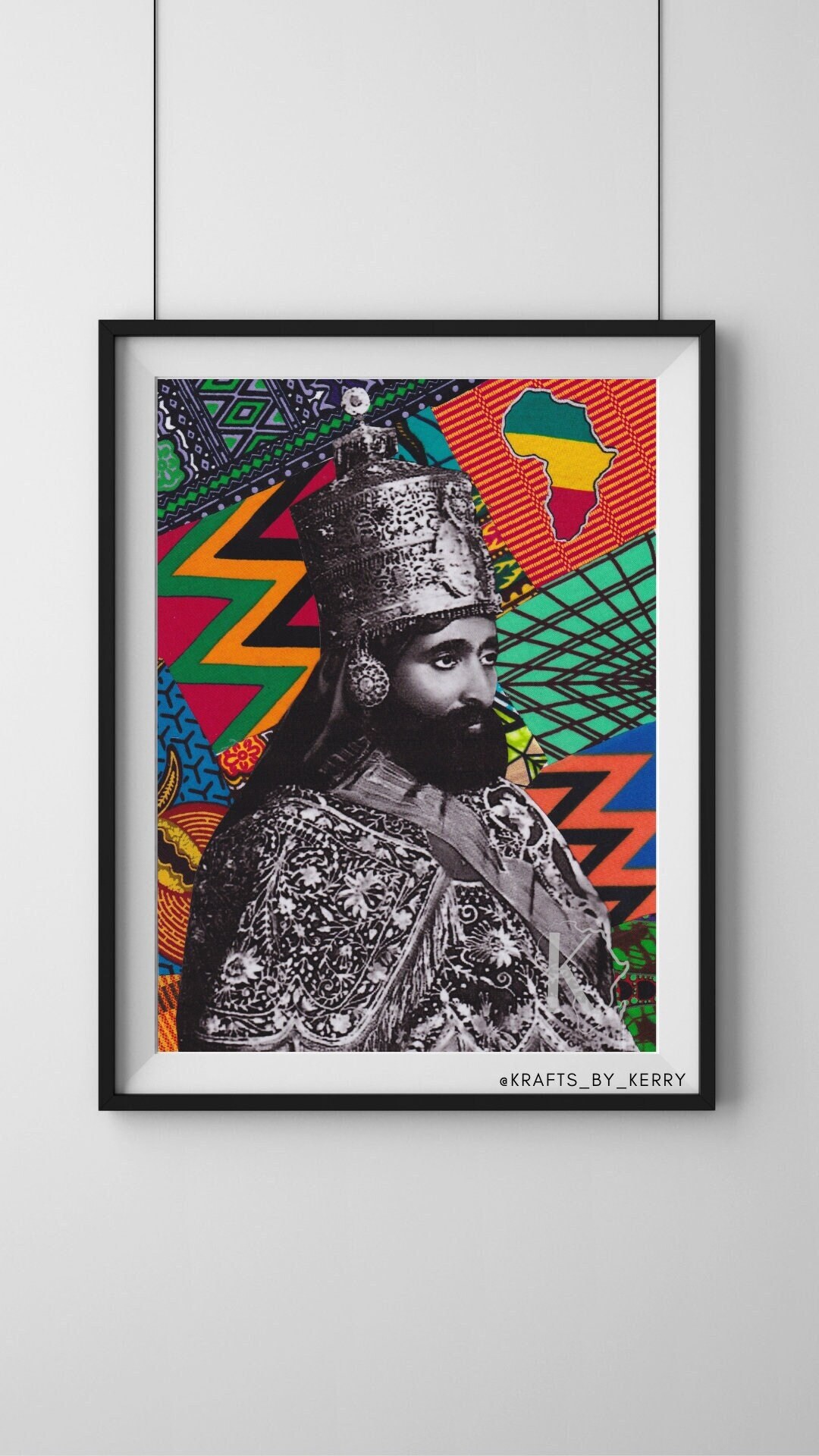African Fabric Art Poster Print Black Art Reggae Art Black Icon Art ...