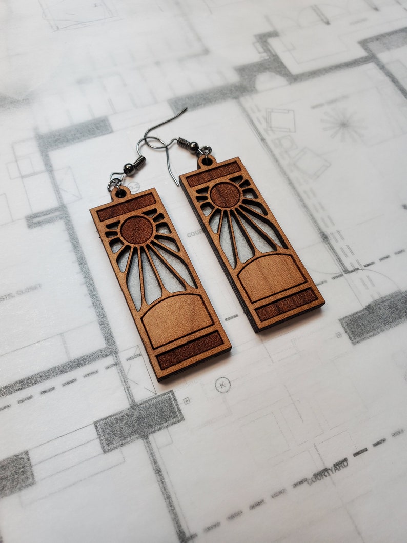 Hanafuda rising Sun Earrings | Etsy