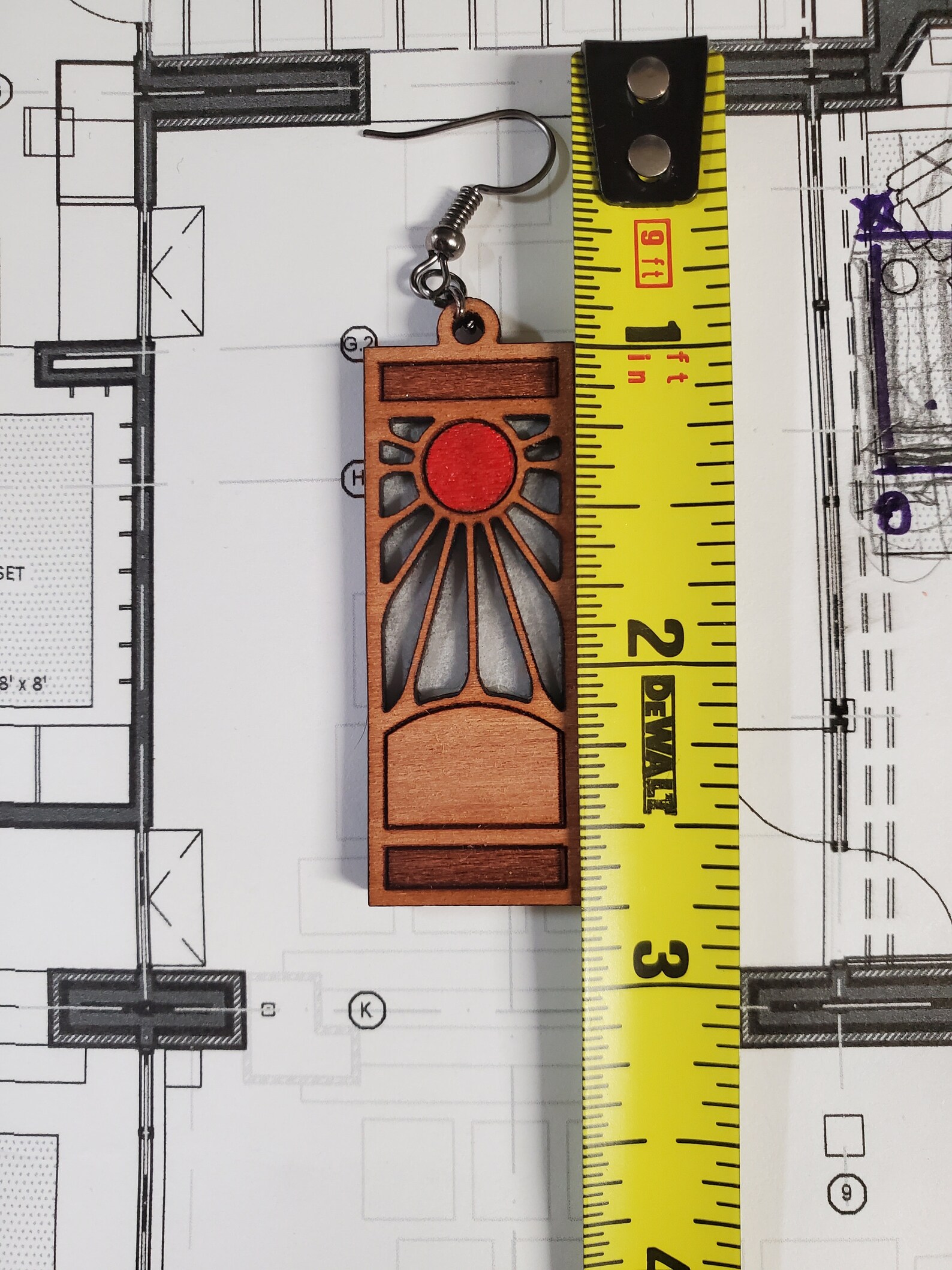 Hanafuda rising Sun Earrings | Etsy