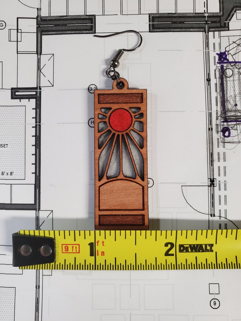 Hanafuda rising Sun Earrings | Etsy