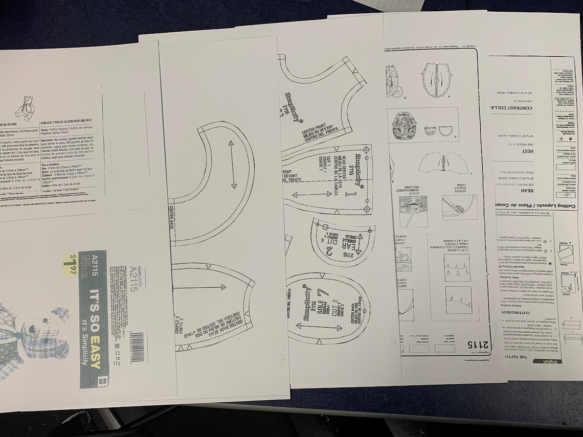 PDF 18 Inch Memory Bear Pattern and Instructions RARE - Etsy