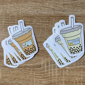 Sticker Pokémon Pikachu and Eevee Boba Tea - Etsy