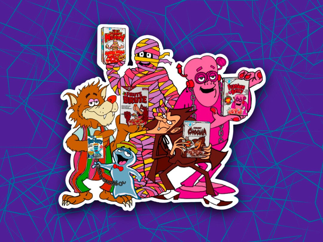 Cereal Monster Stickers, Count Chocula, Booberry, Frankenberry ...