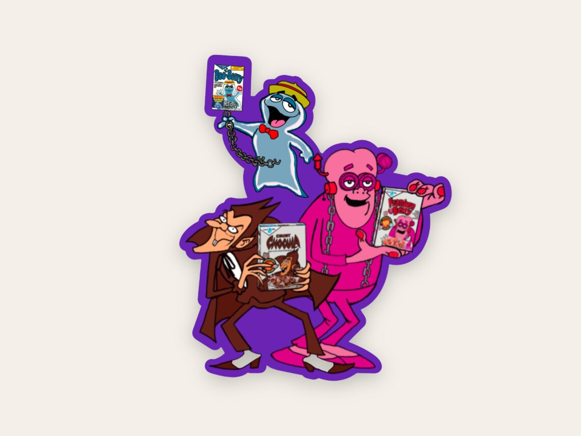 80s Cereal Monster Stickers Count Chocula Booberry - Etsy