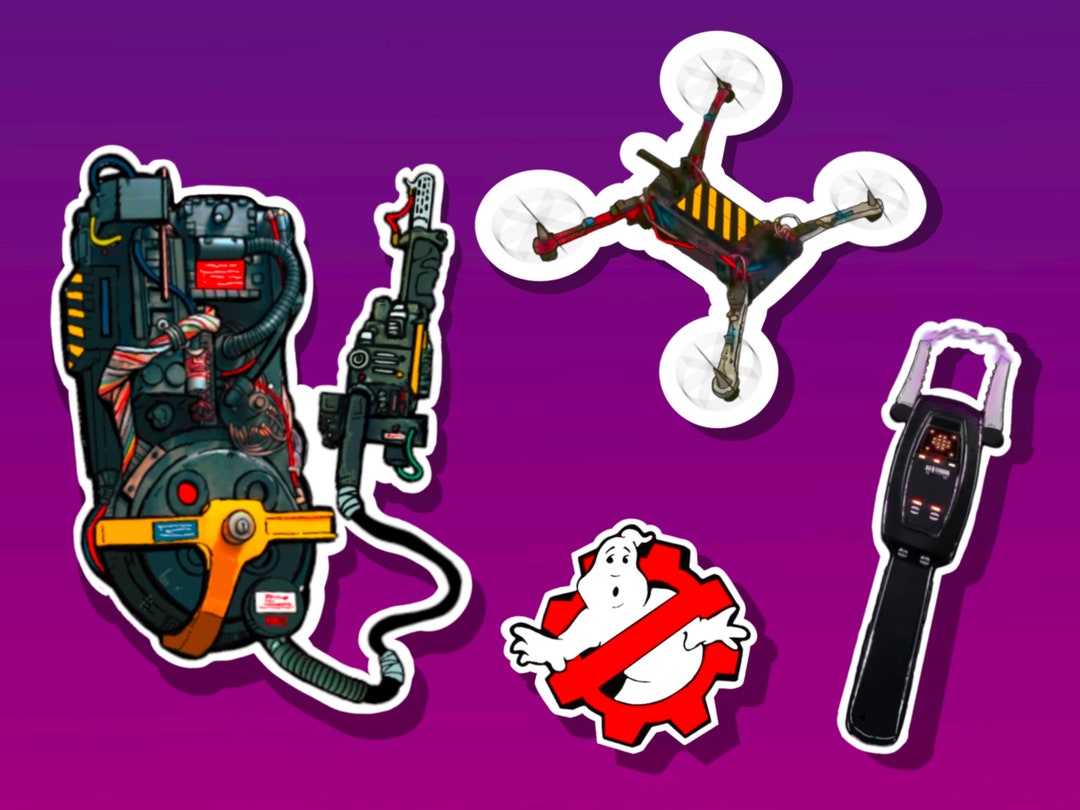 Ghostbusters Frozen Empire Stickers, Proton Pack, Drone Ghost Trap ...