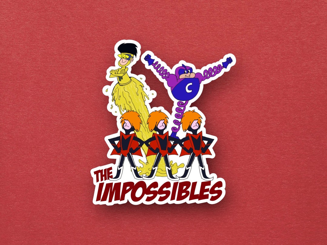 The Impossibles Cartoon Sticker, 60’s, Retro TV Show, Waterproof, Vinyl ...