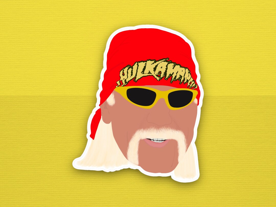 Hulk Hogan Sticker, WWF, WWE, 90's Wrestling Waterproof Vinyl Sticker ...