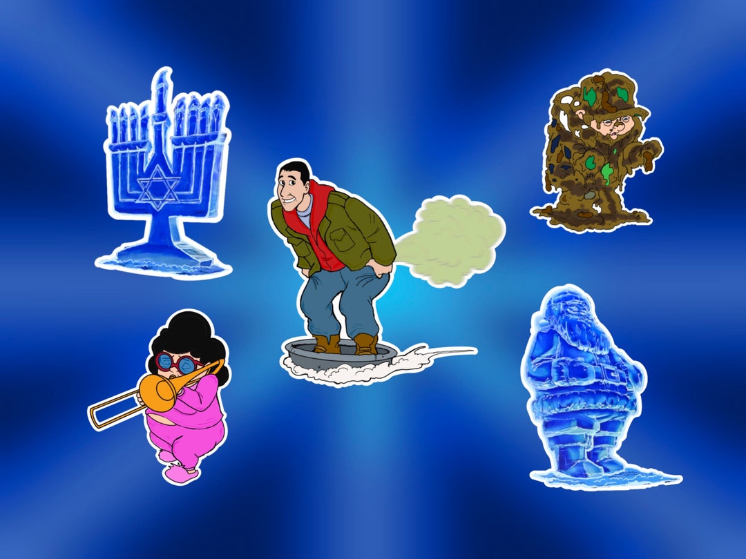 8 Crazy Nights | Adam Sandler | Hanukkah | Christmas | Holiday Stickers ...